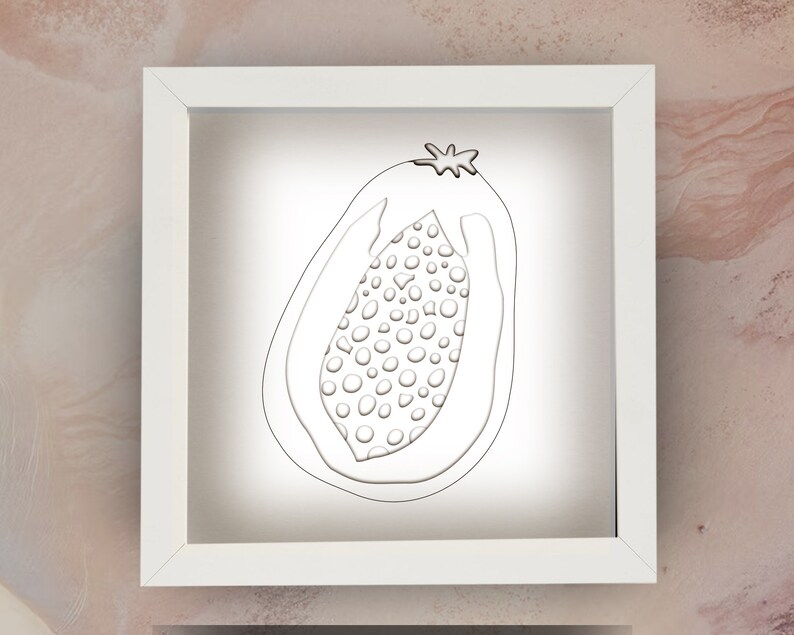 3D Papaya SVG Shadow Box for Cricut Silhouette Tropical - Etsy