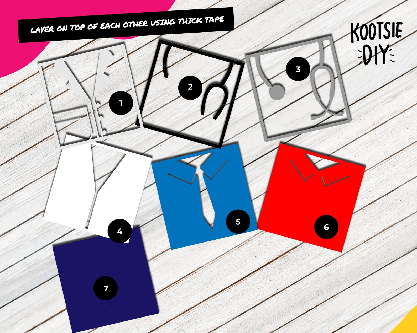 Medical Doctor Shadow Box Svg for Cricut, Silhouette, Paramedic 3d ...