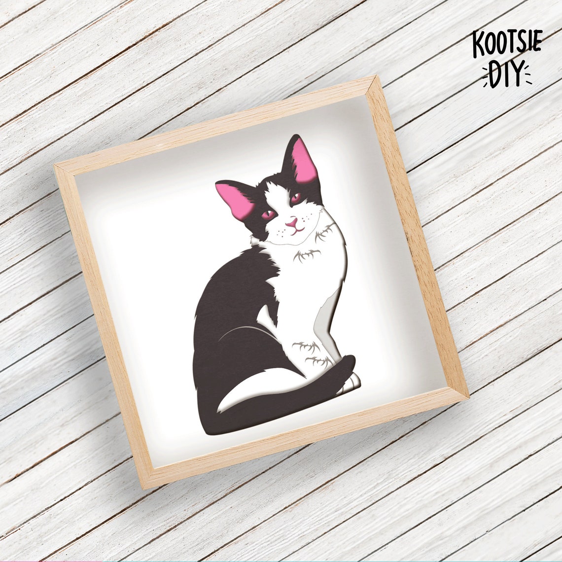 Cat Shadow Box SVG for Cricut, Silhouette, Cat 3d Layered Mandala, Cat ...