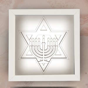 3D Hanukkah Shadow Box, Layered SVG for Cricut, Silhouette, Jewish 3d ...