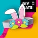 PRINTABLE Rabbit Ears Party Hats for Kids, Bunny Paper Crowns, Easter ...