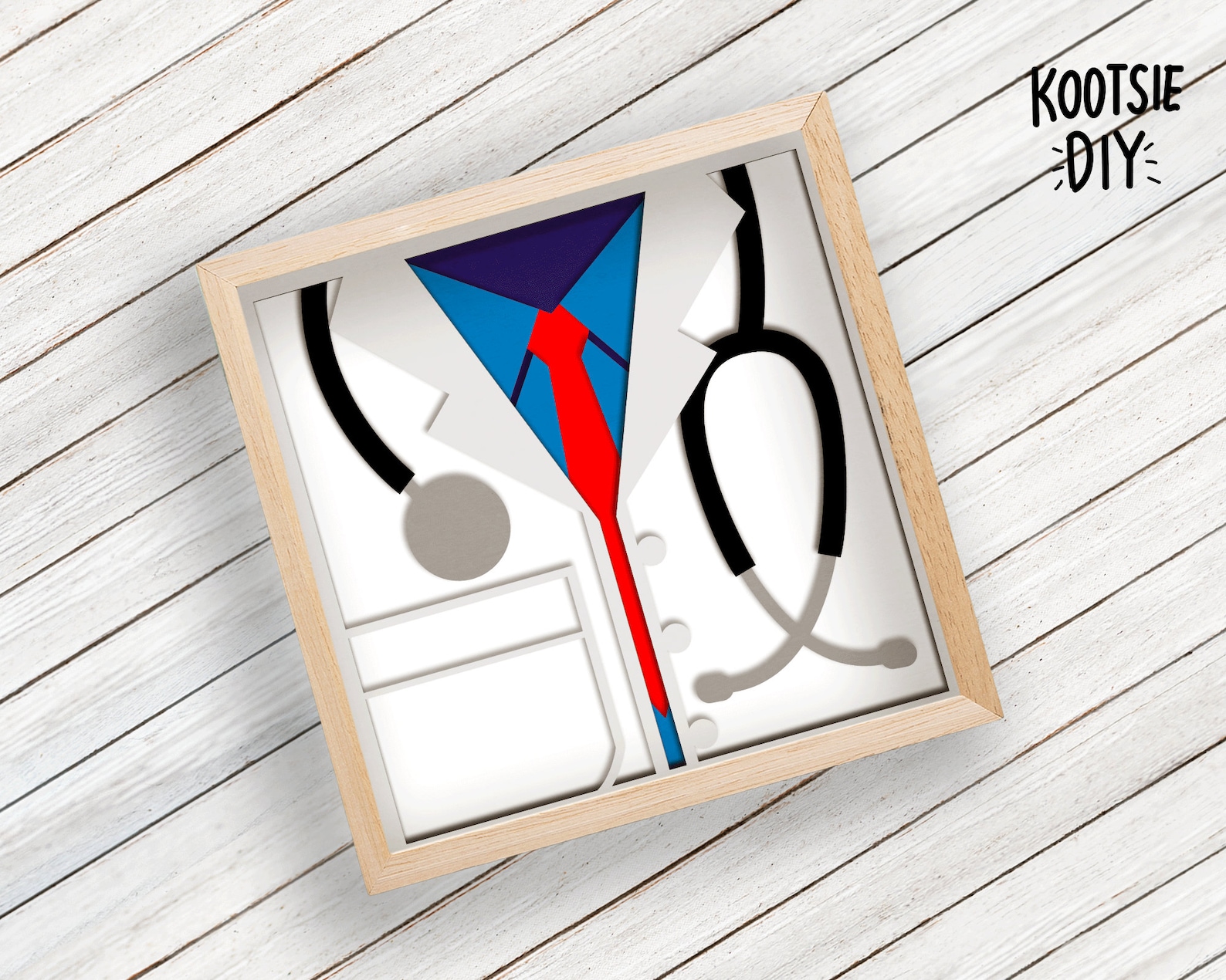 Medical Doctor Shadow Box Svg for Cricut, Silhouette, Paramedic 3d ...