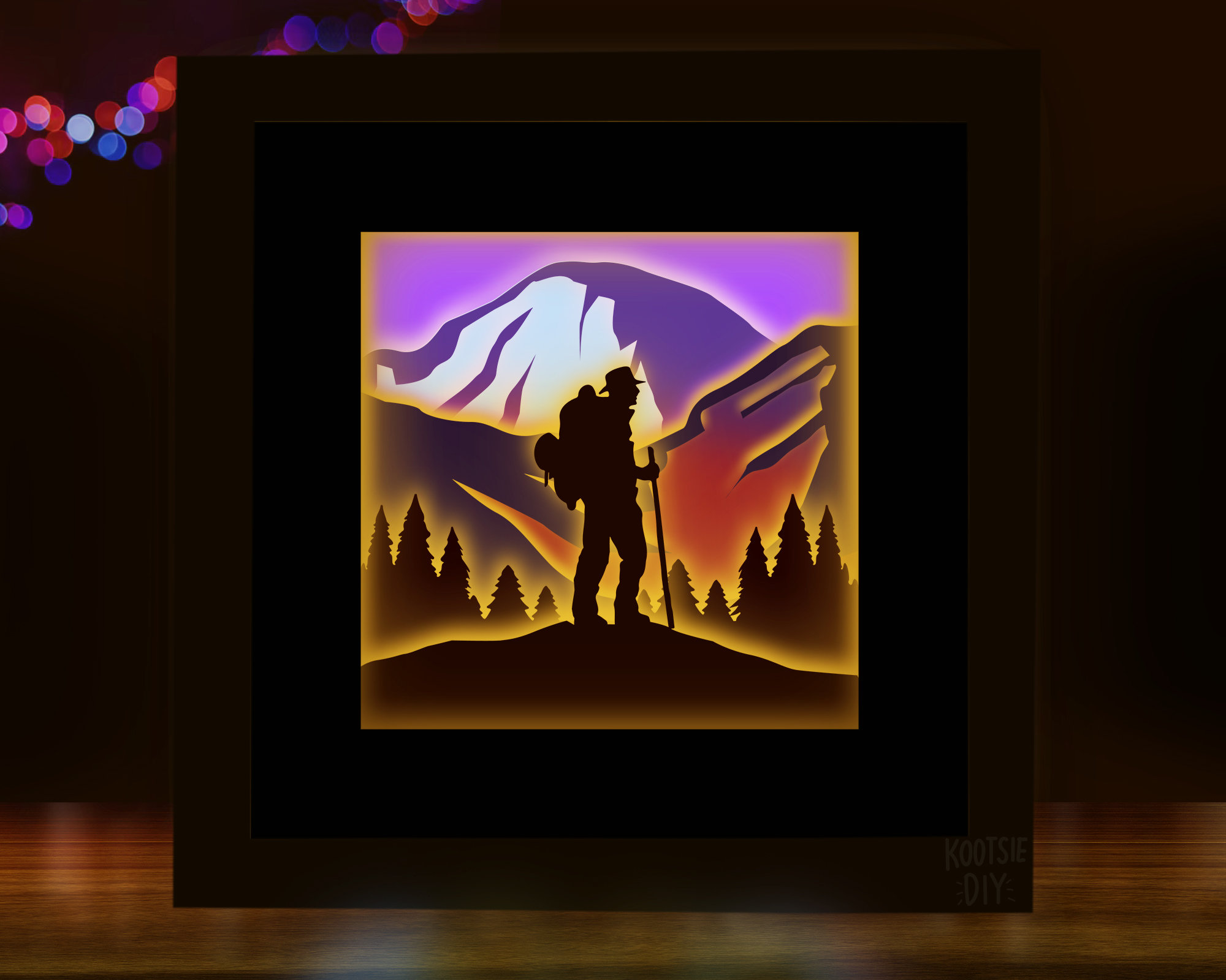 Mountain Shadow Box SVG for Cricut Silhouette Alps 3d - Etsy