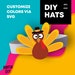 Layered Printable Thanksgiving Party Hats for Kids, Turkey Paper Crowns ...