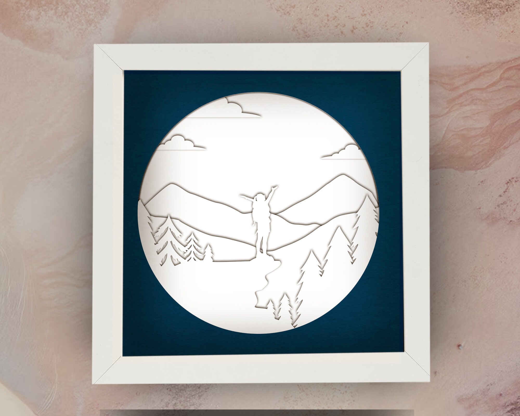 Nature Shadow Box SVG para Cricut Silhouette Forest 3d - Etsy México