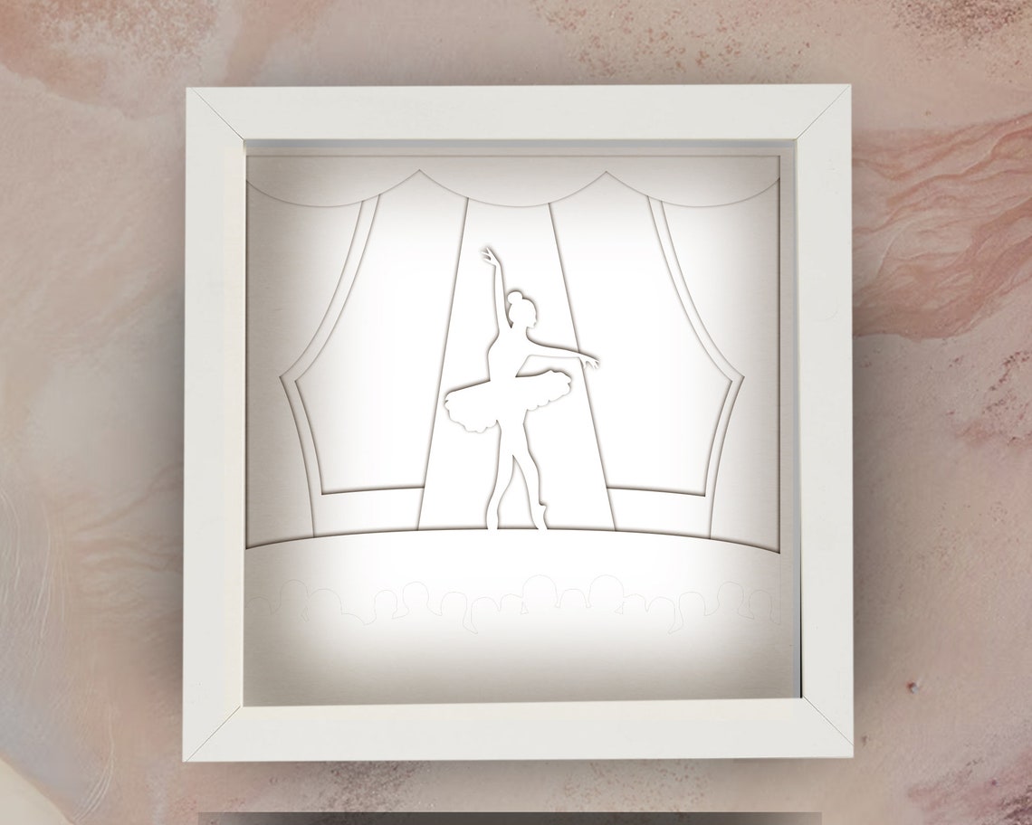 3D Ballerina Shadow Box SVG for Cricut Silhouette Ballet 3d - Etsy