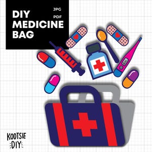 PRINTABLE DIY Nurse Doctor Printable Kit, Kids Pretend Play Medical Bag ...
