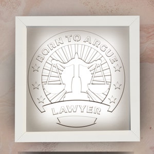 3d Lawyer Shadow Box Svg for Cricut, Silhouette, Attorney 3d Layered ...
