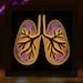 3D Lungs Shadow Box Svg for Cricut, Silhouette, Paramedic 3d Layered ...