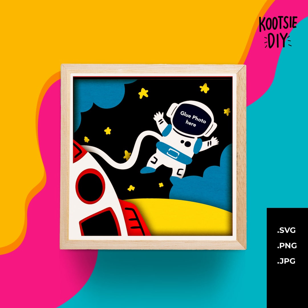 Astronaut Shadow Box SVG for Cricut, Silhouette, 3d Layered Mandala ...
