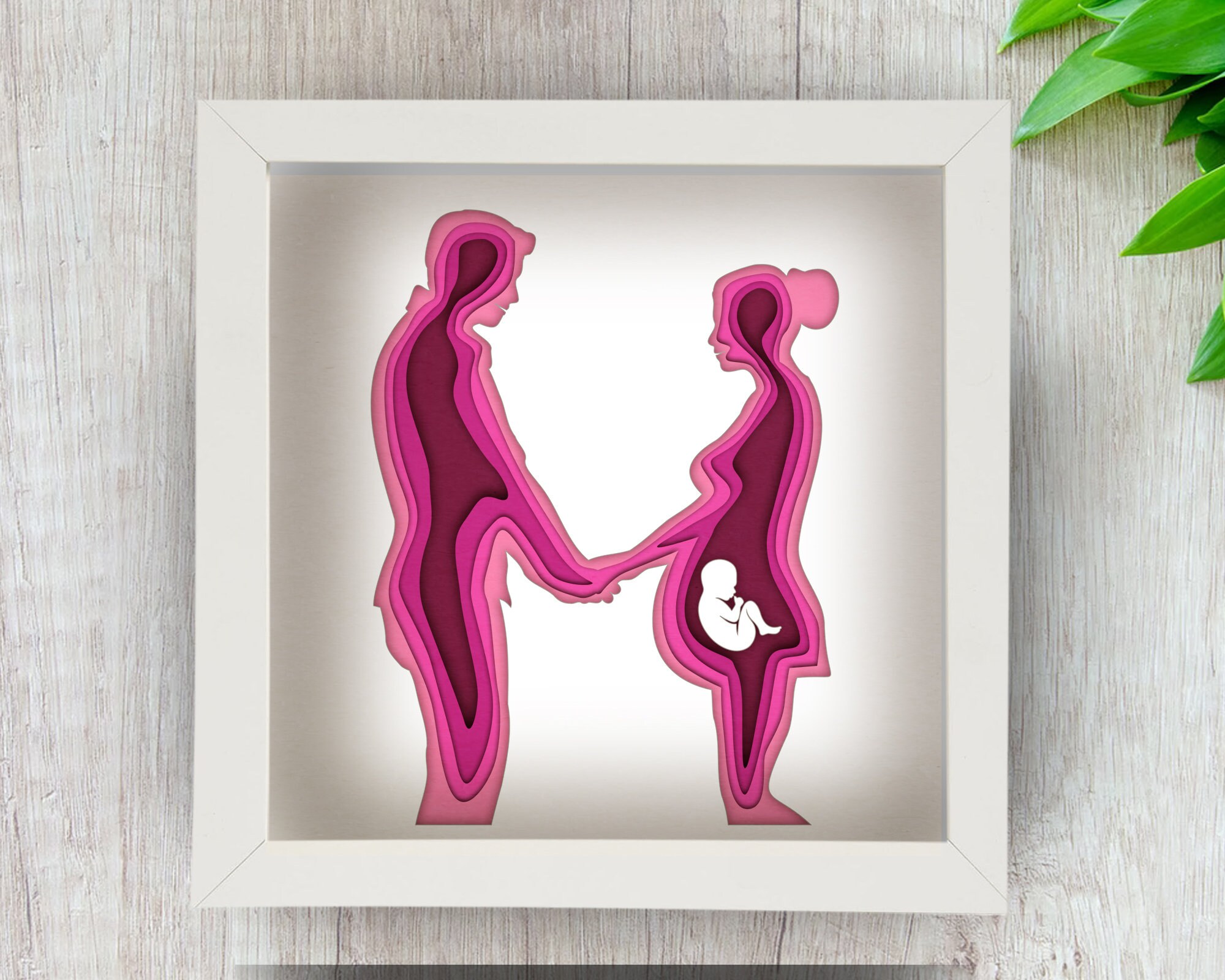 3D Baby Shadow Box Svg for Cricut Silhouette, Baby Shower Layered SVG ...