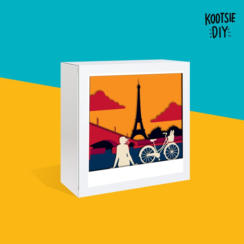 Paris Shadow Box SVG for Cricut Silhouette 3d Layered - Etsy