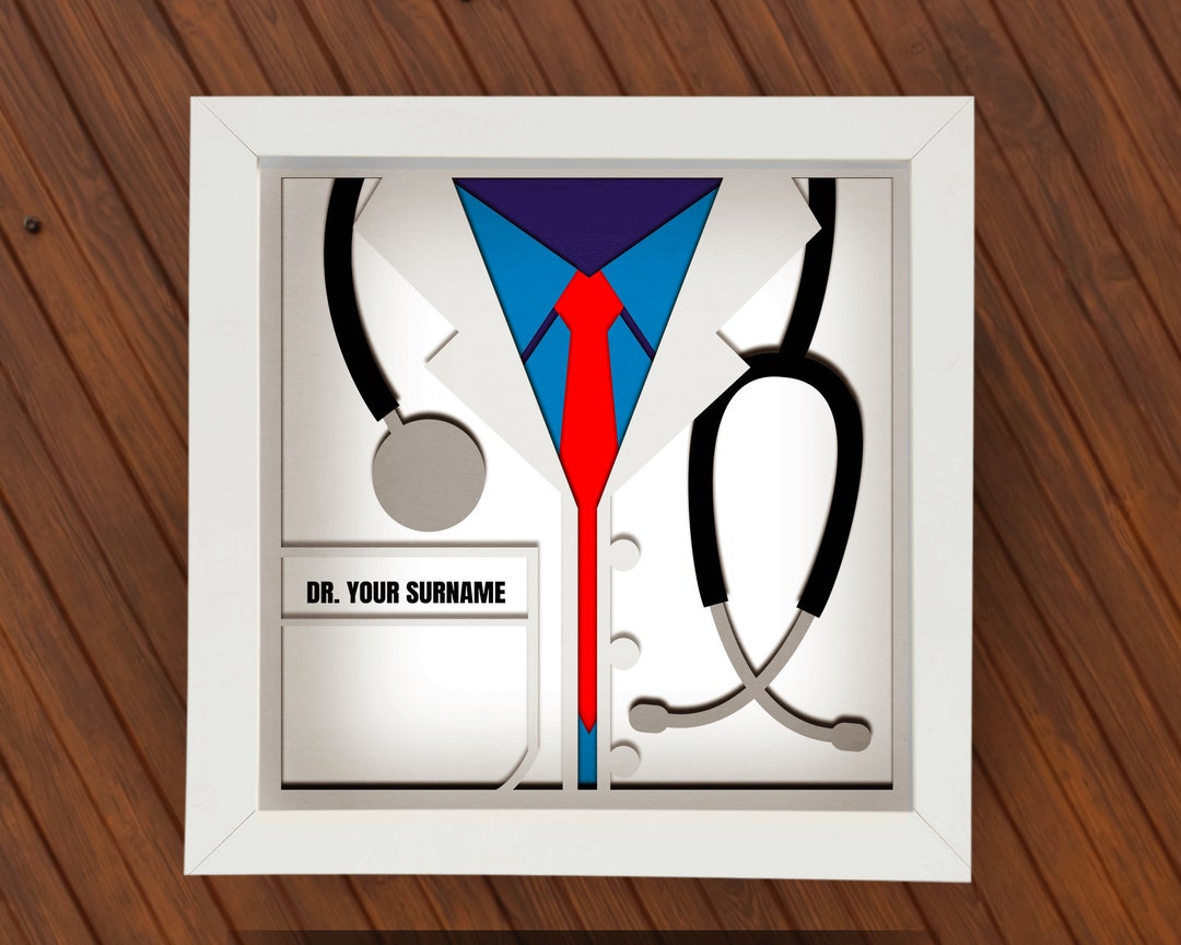 Medical Doctor Shadow Box Svg for Cricut, Silhouette, Paramedic 3d ...