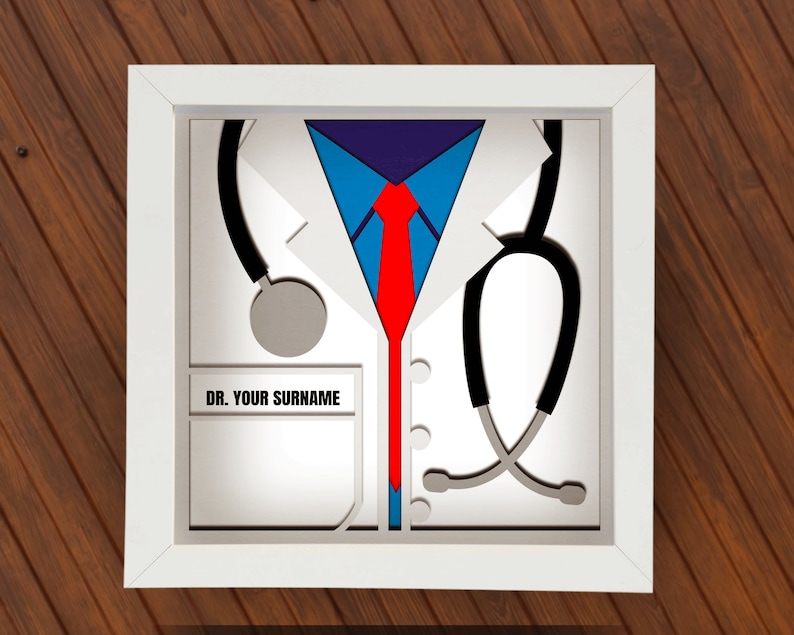 Medical Doctor Shadow Box Svg for Cricut Silhouette - Etsy