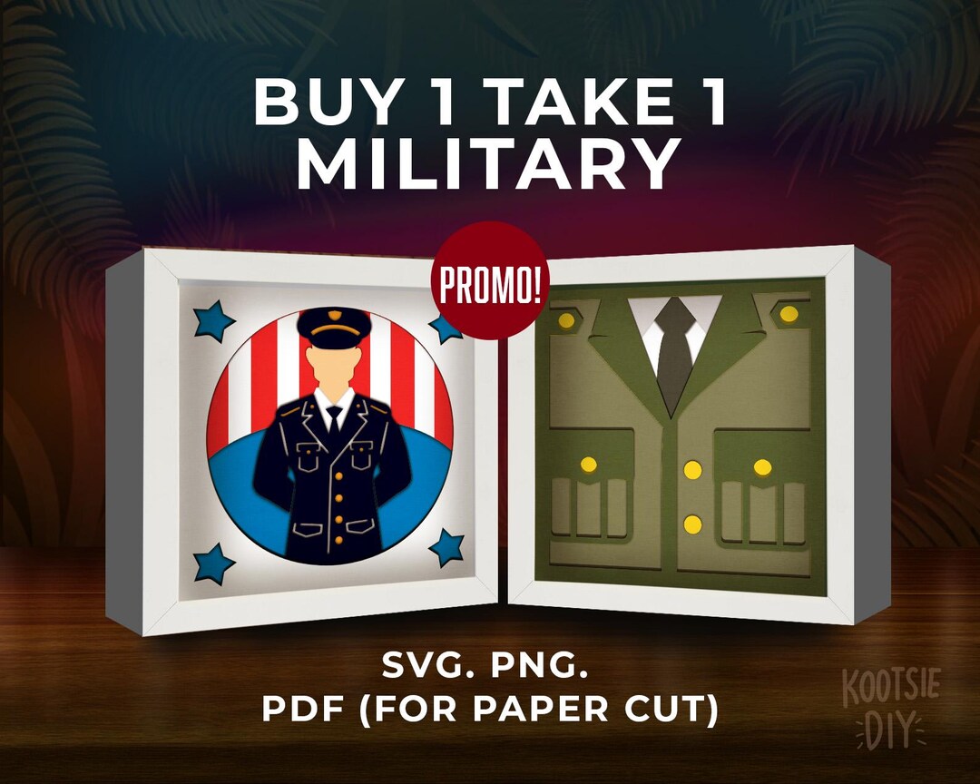 Military Army SVG Bundle | 3D Layered Shadow Box | Buy 1 Get 1 ...