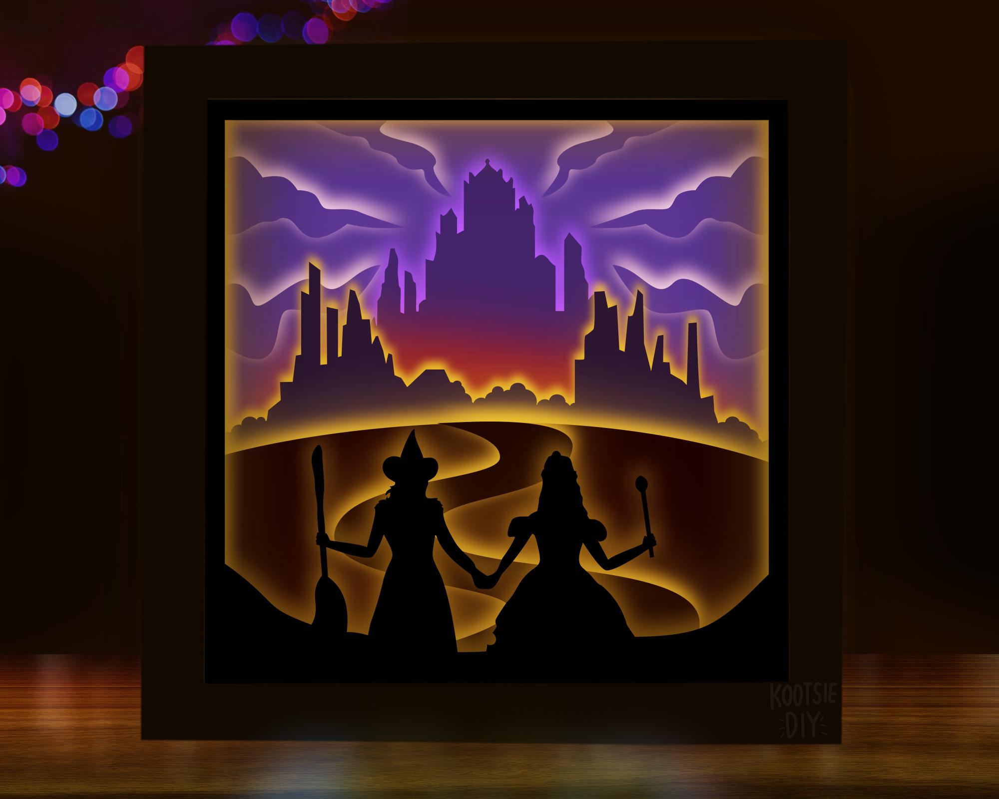 Wicked DIY Shadow Box SVG for Cricut, Silhouette, 3d Layered Mandala ...