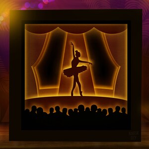 3D Ballerina Shadow Box SVG for Cricut, Silhouette, Ballet 3d Layered ...