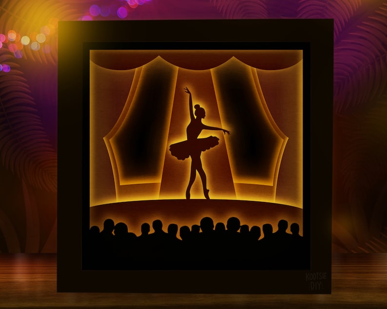 3D Ballerina Shadow Box SVG for Cricut, Silhouette, Ballet 3d Layered ...