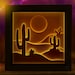 3D Cactus Shadow Box SVG for Cricut, Silhouette, Desert 3d Layered ...