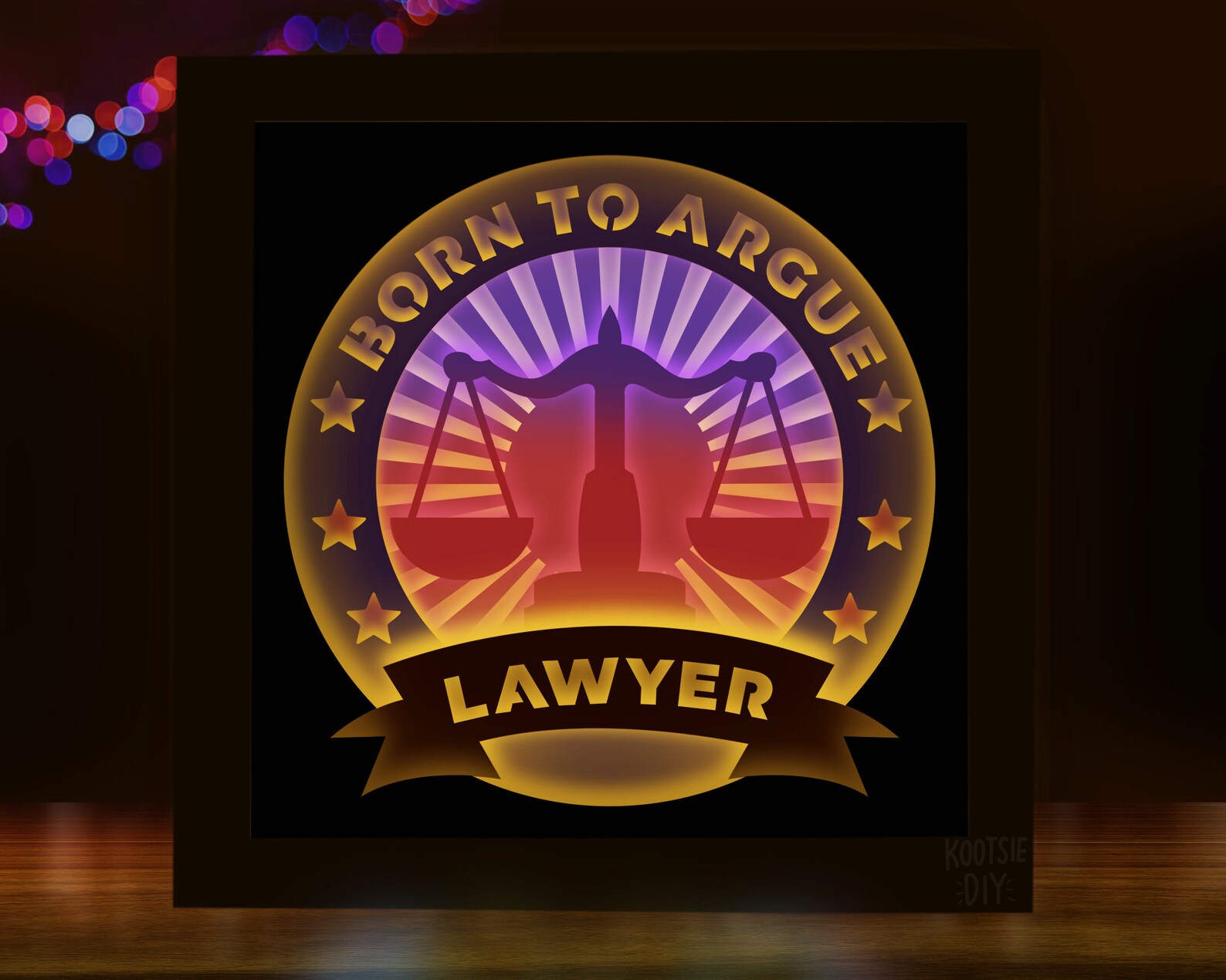 3d Lawyer Shadow Box Svg for Cricut, Silhouette, Attorney 3d Layered ...