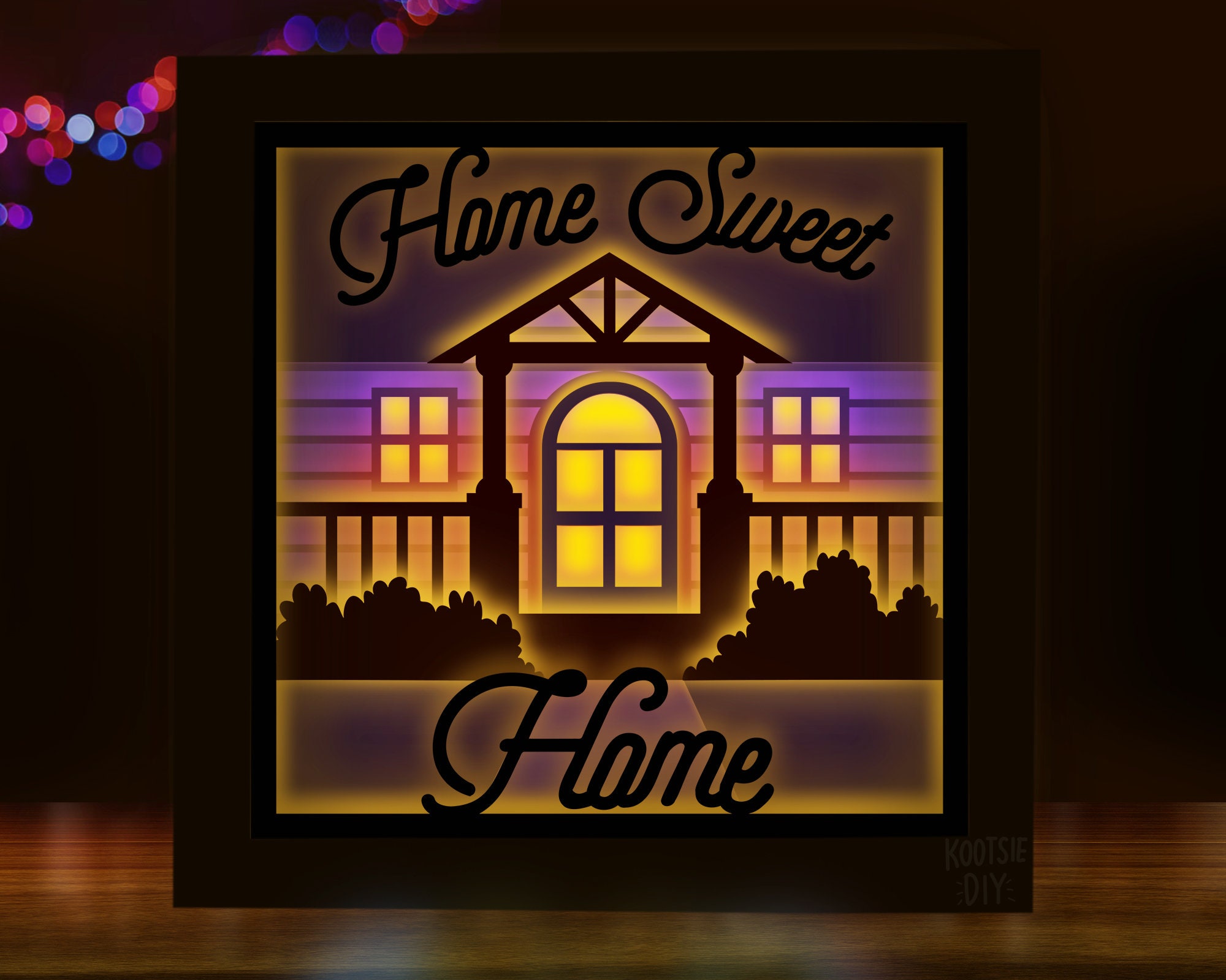 Welcome Home 3D SVG Shadow Box for Cricut Silhouette Layered - Etsy
