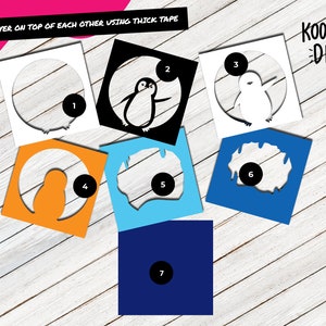 Penguin Layer Shadow Box SVG for Cricut, Silhouette, Cute Penguin Layer ...