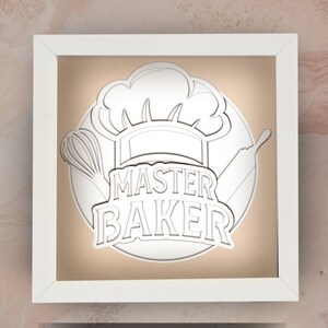 3D Master Baker SVG Shadow Box for Cricut, Silhouette, Chef Layered ...