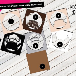 3D Master Baker SVG Shadow Box for Cricut, Silhouette, Chef Layered ...