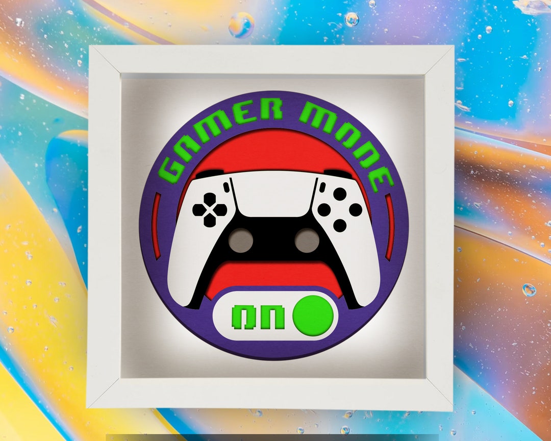 3D Video Game Shadowbox SVG for Cricut, Silhouette, Arcade 3d Layered Mandala, Gamer Lightbox ...