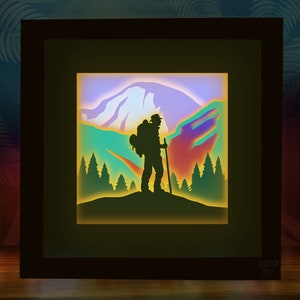 Mountain Shadow Box SVG for Cricut, Silhouette, Alps 3d Layered Mandala ...