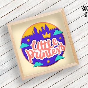 Little Princess Shadow Box SVG for Cricut, Silhouette, Fairy 3d Layered ...
