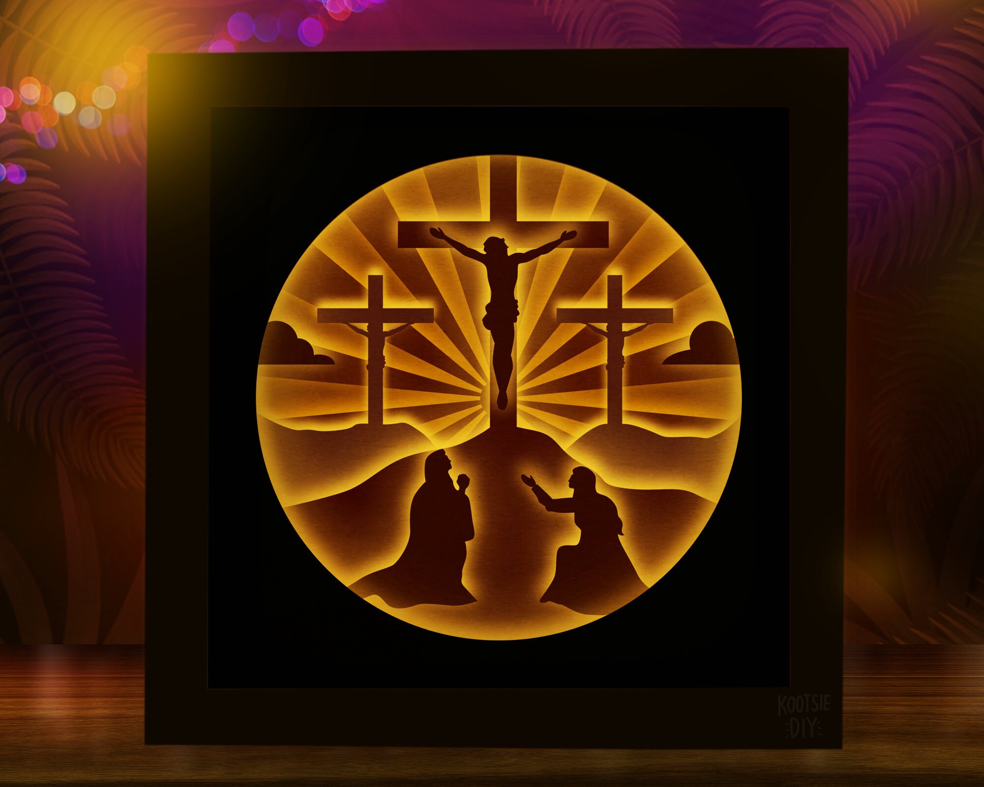 Jesus Shadow Box Template SVG for Cricut Lightbox 3d Crucifix - Etsy UK