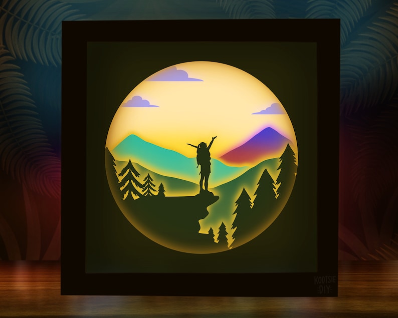 Nature Shadow Box SVG for Cricut Silhouette Forest 3d - Etsy