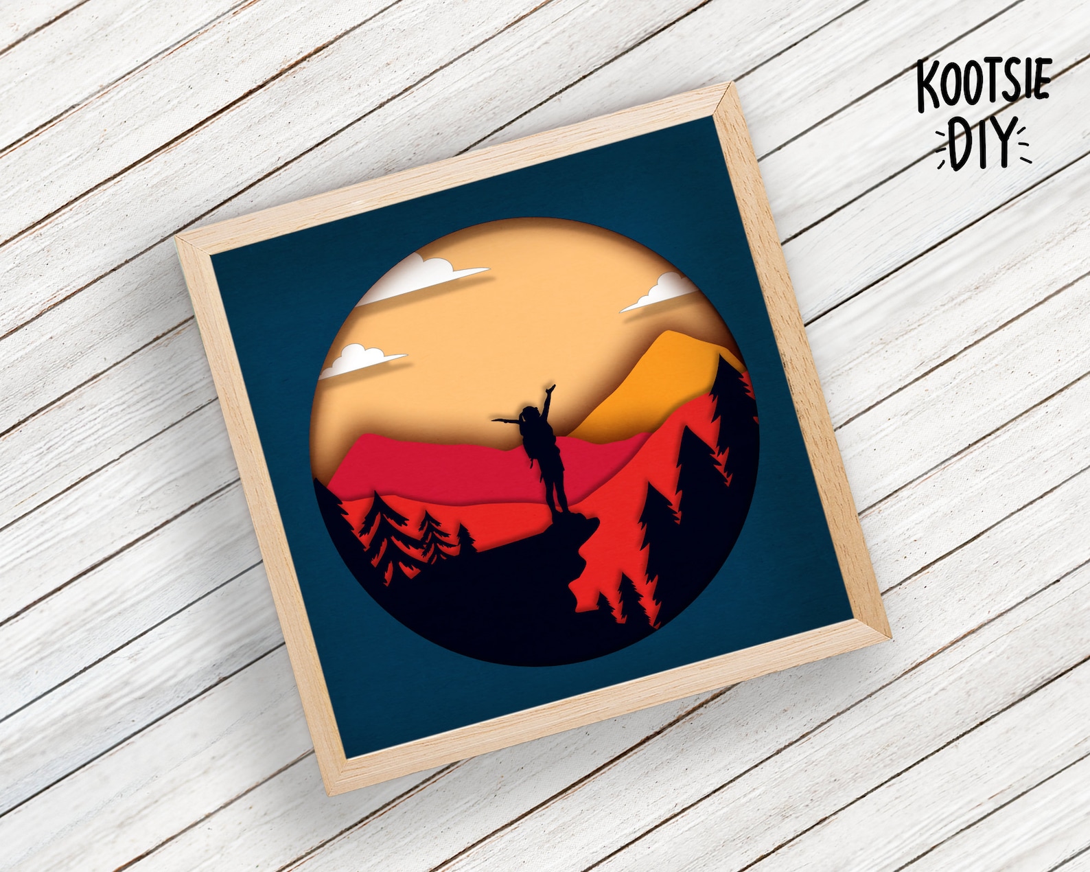 Nature Shadow Box SVG for Cricut Silhouette Forest 3d - Etsy