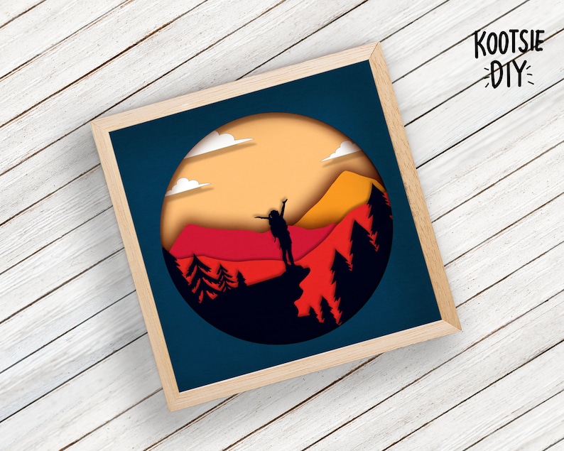 Nature Shadow Box SVG for Cricut Silhouette Forest 3d - Etsy