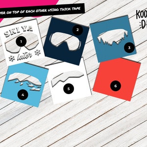 3D Ski Shadow Box SVG for Cricut, Silhouette, Snow 3d Layered Mandala ...