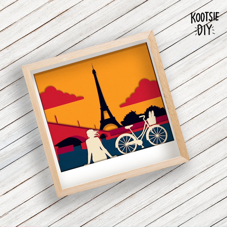 Paris Shadow Box SVG for Cricut Silhouette 3d Layered - Etsy
