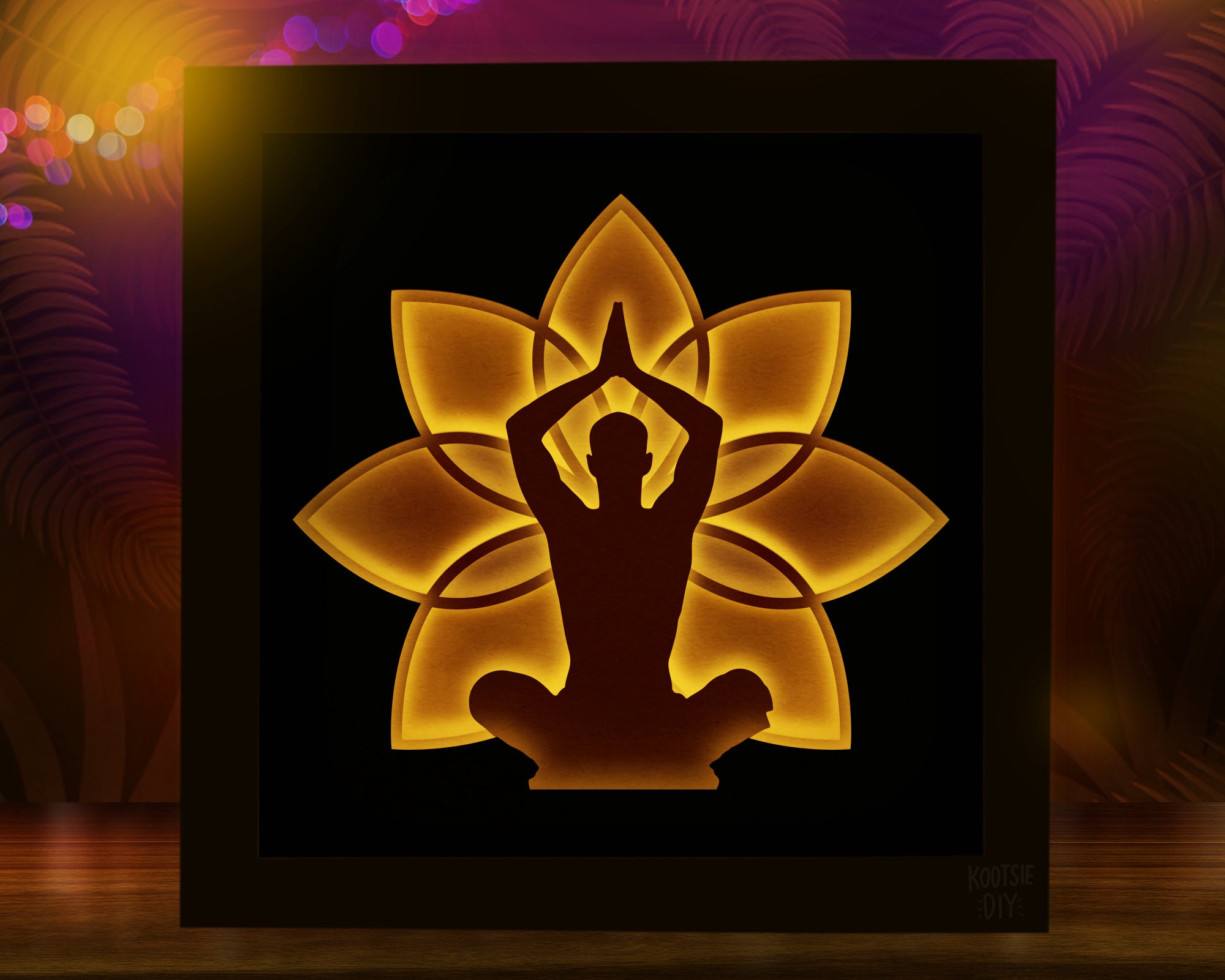 Bundle 3D Yoga Shadow Box SVG for Cricut Silhouette Yoga - Etsy