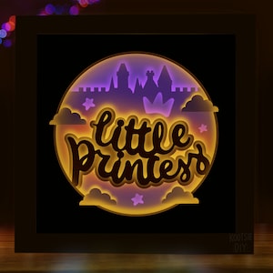 Little Princess Shadow Box SVG for Cricut, Silhouette, Fairy 3d Layered ...