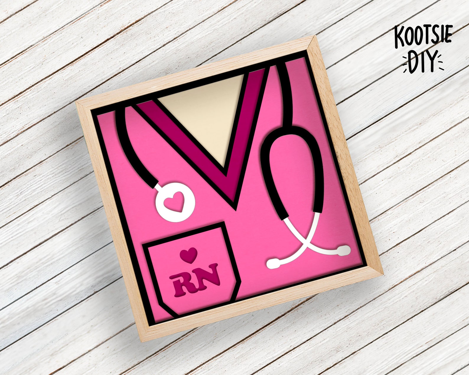 Medical Nurse Shadow Box Svg for Cricut, Silhouette, Paramedic 3d ...