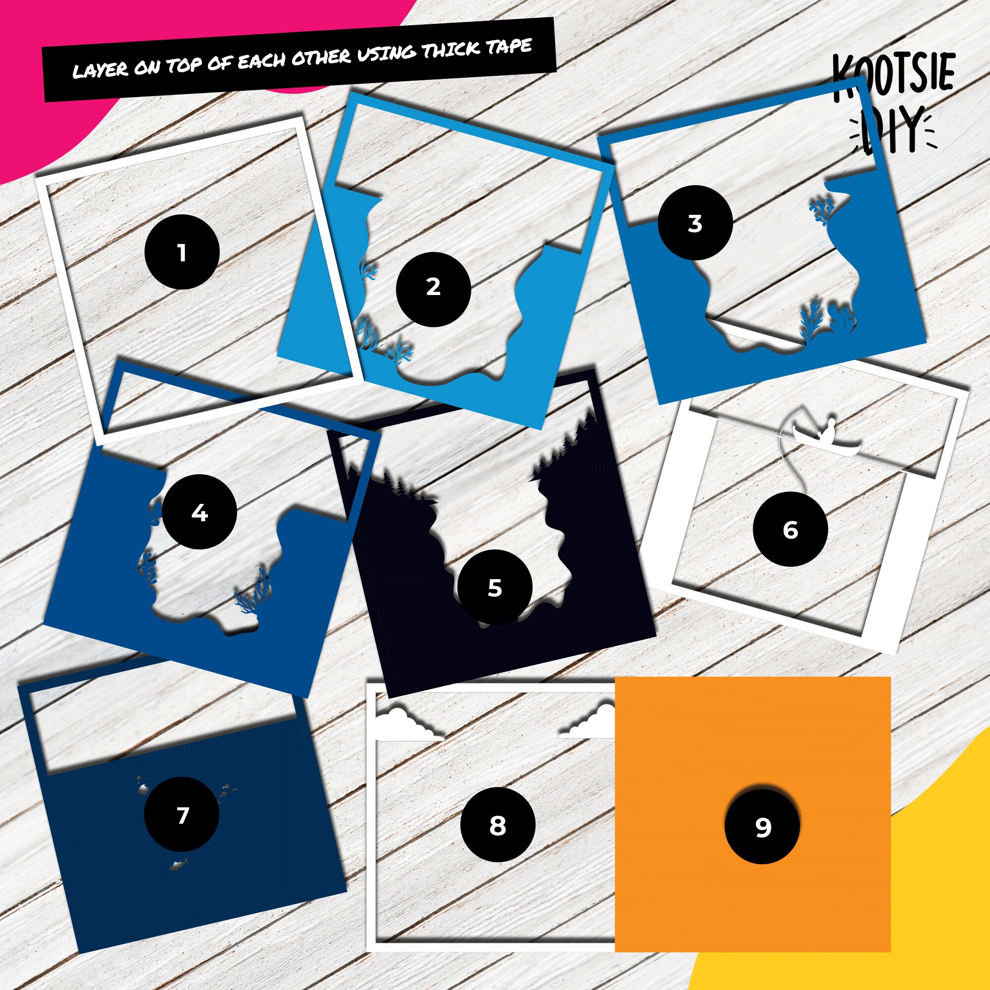 Fishing Shadow Box SVG for Cricut Silhouette Father 3d | Etsy