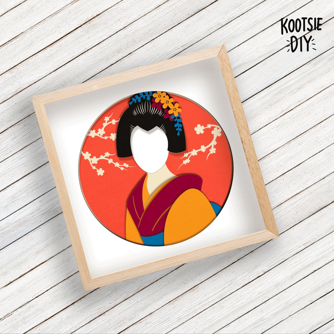 Kimono Shadow Box SVG for Cricut Silhouette Japan 3d Layered - Etsy