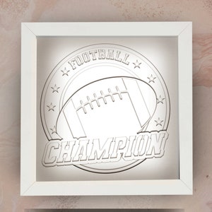 American Football Shadow Box SVG for Cricut, Silhouette, Football ...