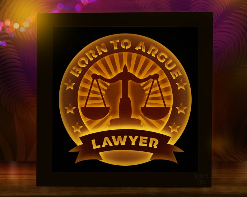 3d Lawyer Shadow Box Svg for Cricut Silhouette Attorney 3d - Etsy