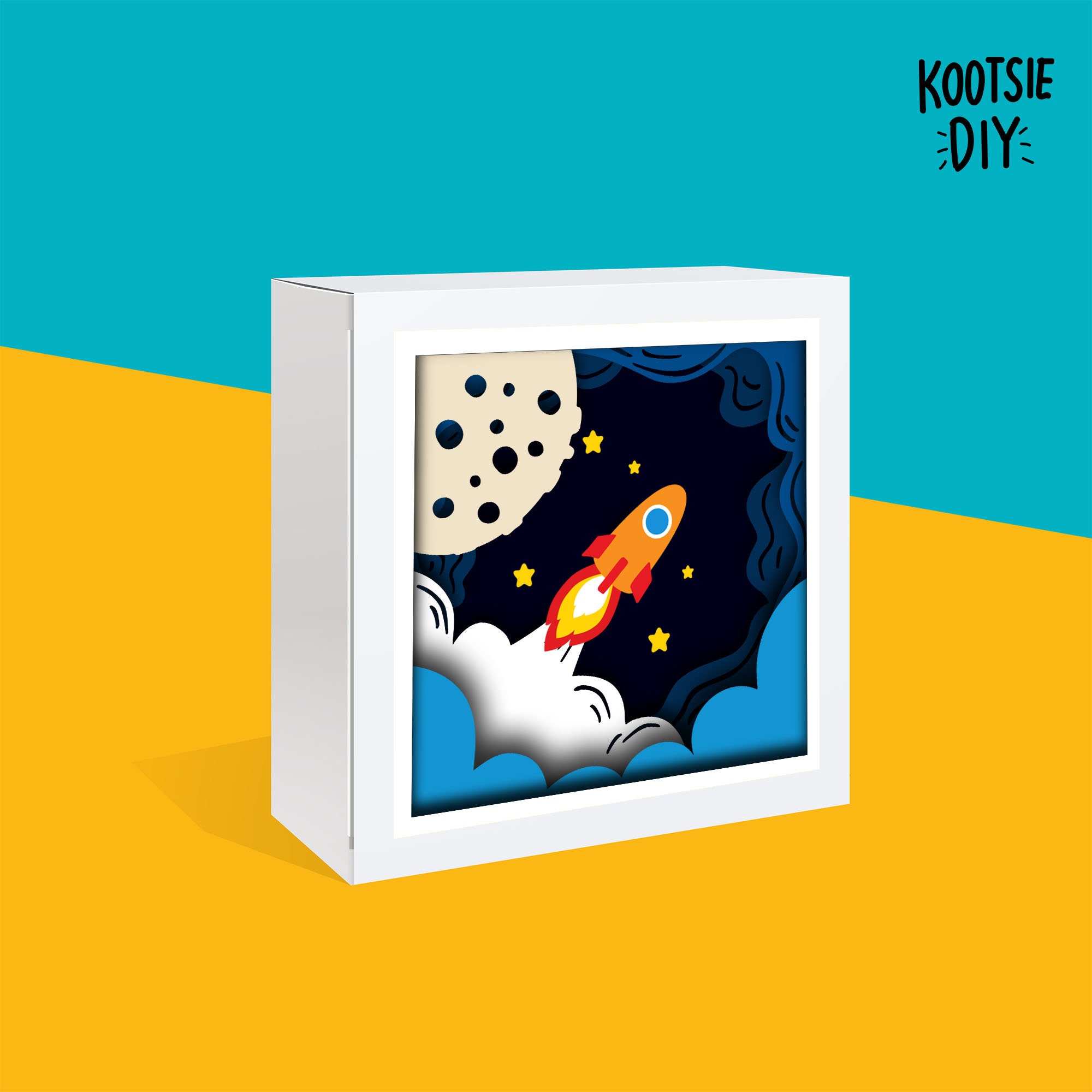 Rocket Shadow Box SVG for Cricut or Silhouette Galaxy Layered - Etsy Canada