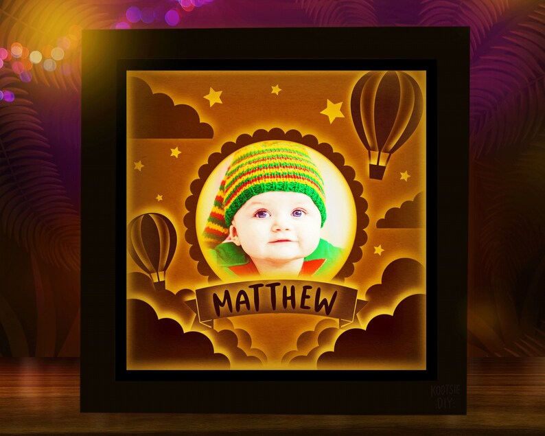 3D Baby Shadow Box Svg for Cricut Silhouette Christening - Etsy