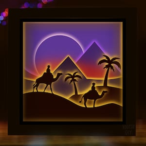 Egypt Shadow Box SVG for Cricut, Silhouette, 3d Layered Mandala ...
