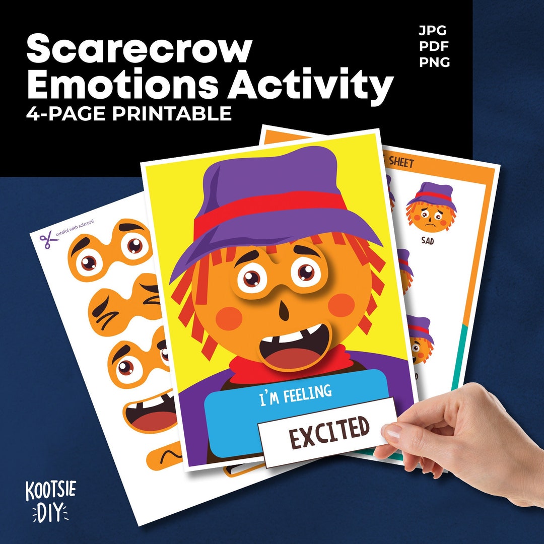 Halloween Themed Emotions and Feelings Printable Activity. Scarecrow ...