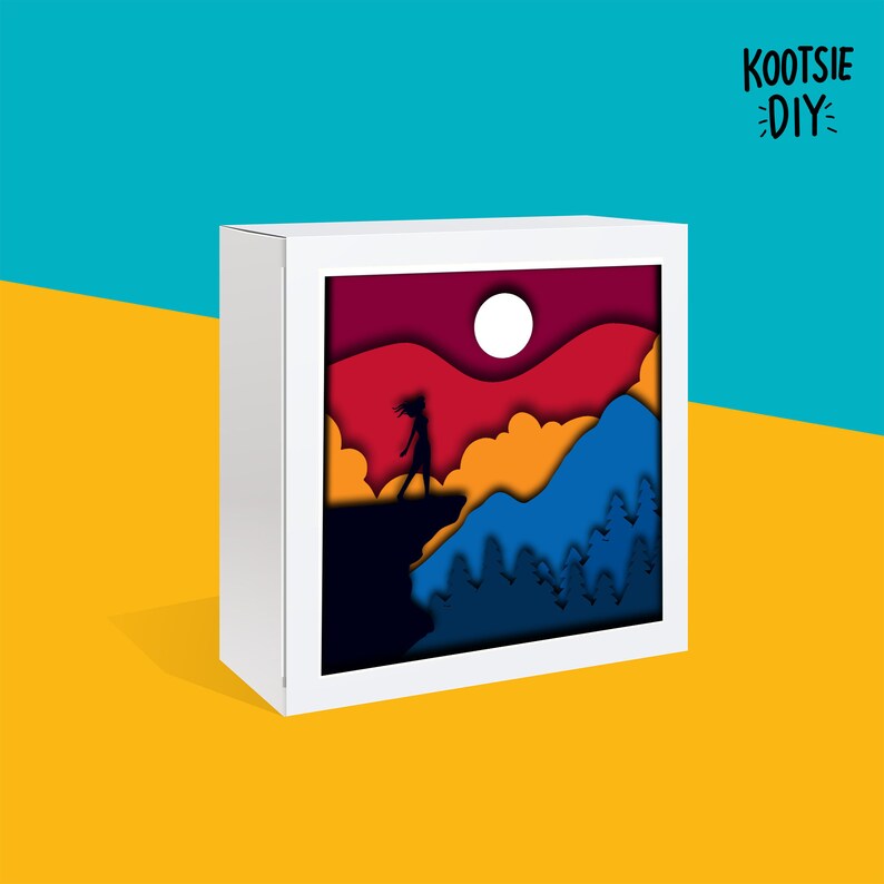 Sunset SVG PNG for Cricut and Silhouette Shadowbox Lightbox | Etsy