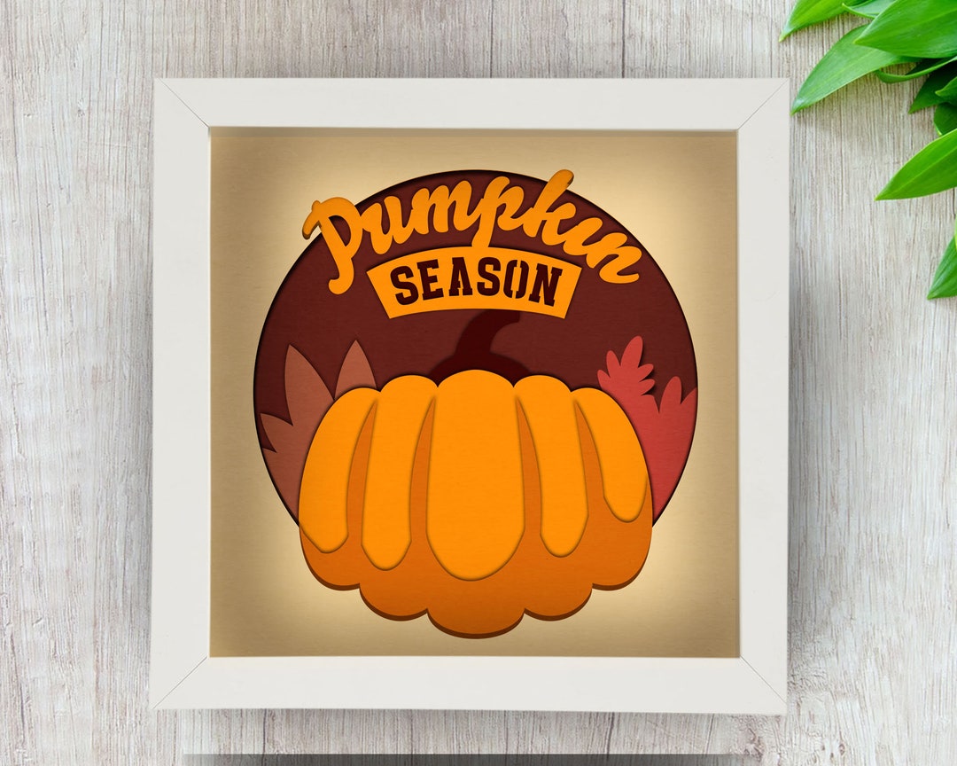 Pumpkin Shadow Box SVG for Cricut, Silhouette, Fall 3d Layered Mandala ...